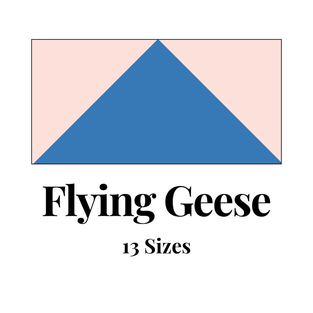 Flying Geese Foundation Paper Piece Pattern, FPP, PDF Download, Print ...