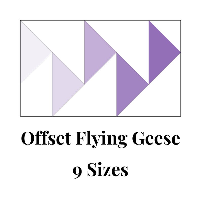 Flying Geese Bundle Foundation Paper Piecing Templates Multiple Sizes ...
