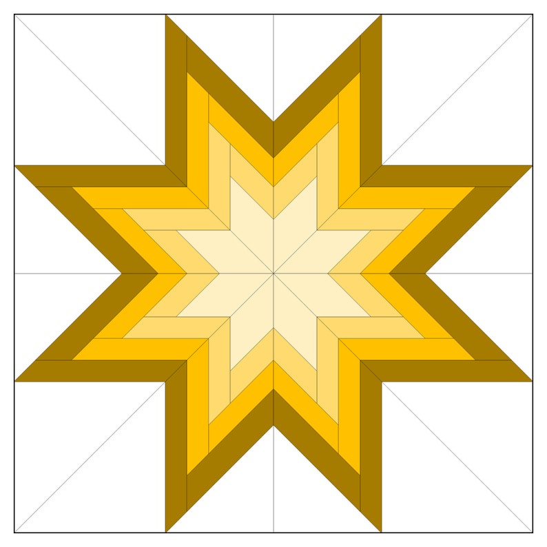 Lonestar Triple Outline Foundation Paper Piecing Templates Multiple ...