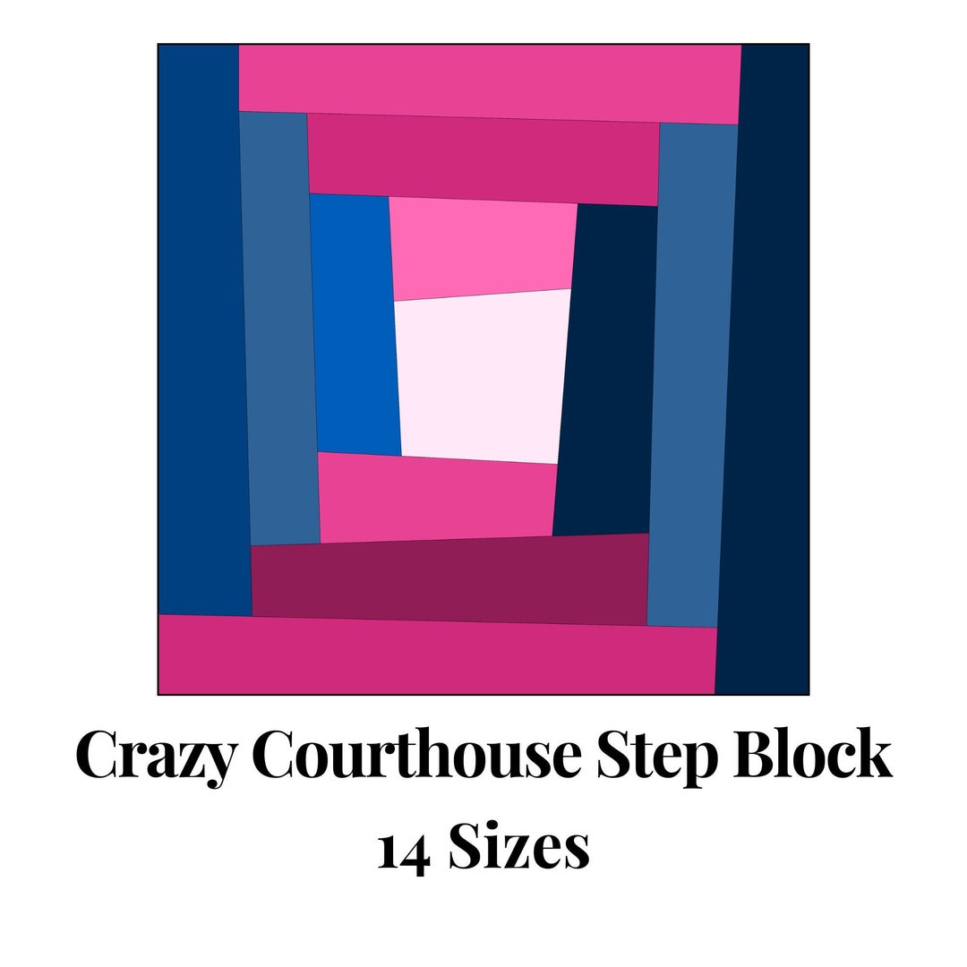 Crazy Courthouse Step Log Cabin Foundation Paper Piecing Template ...