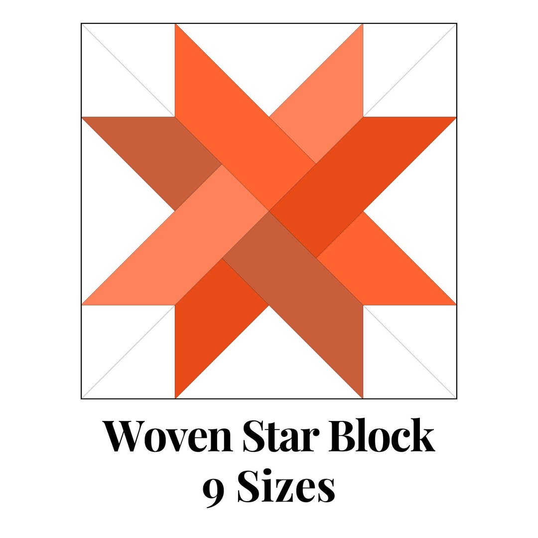 Woven Star Foundation Paper Piecing Templates Multiple Sizes Pattern ...