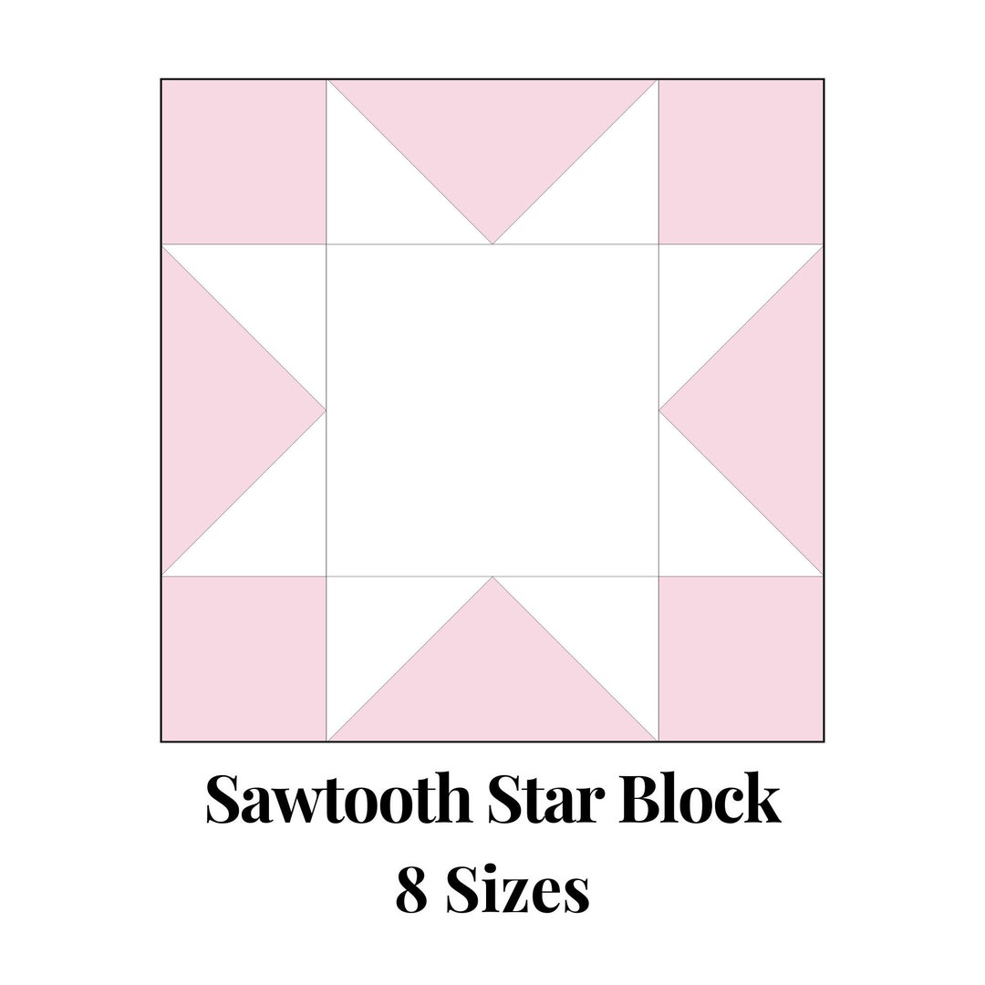 Sawtooth Star Foundation Paper Piecing Templates Multiple Sizes Pattern ...