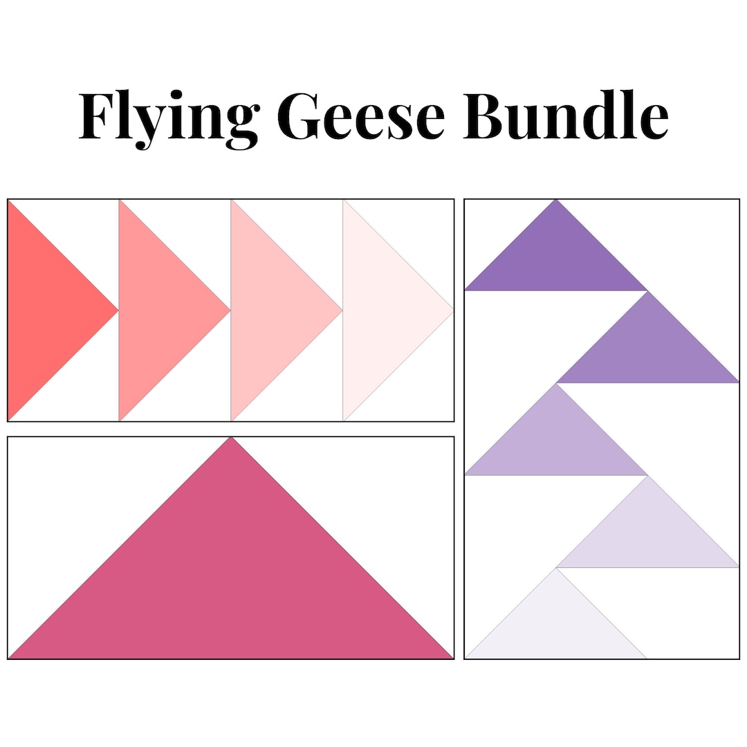 Flying Geese FPP Bundle Foundation Flying Geese Continuous Flying Geese ...