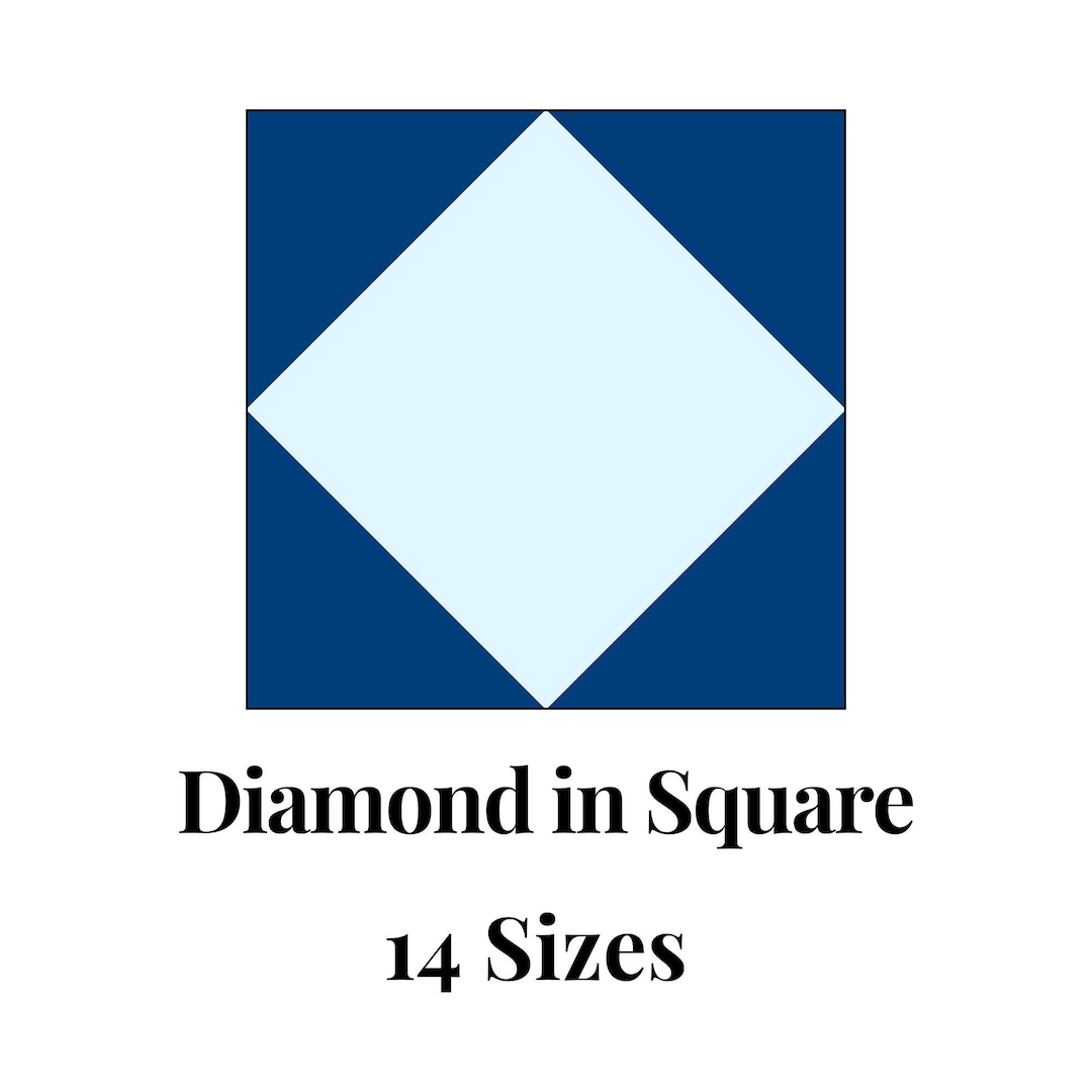 Diamond in Square Foundation Paper Piecing Templates Multiple Sizes ...