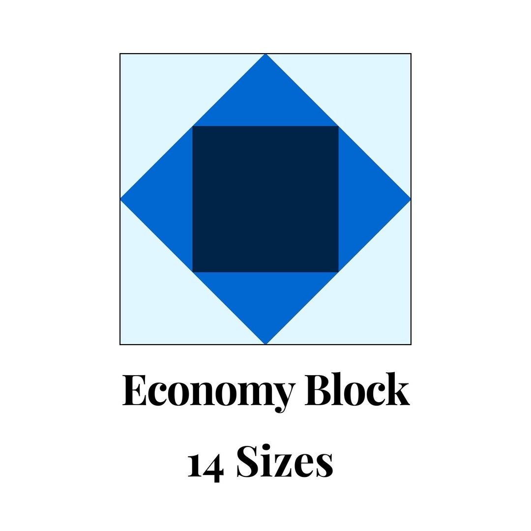 Economy Block Foundation Paper Piecing Templates Multiple Sizes Pattern ...