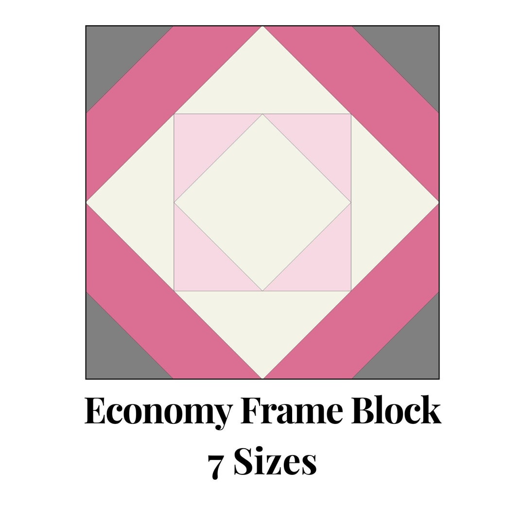 Economy Frame Foundation Paper Piecing Templates Multiple Sizes Pattern ...