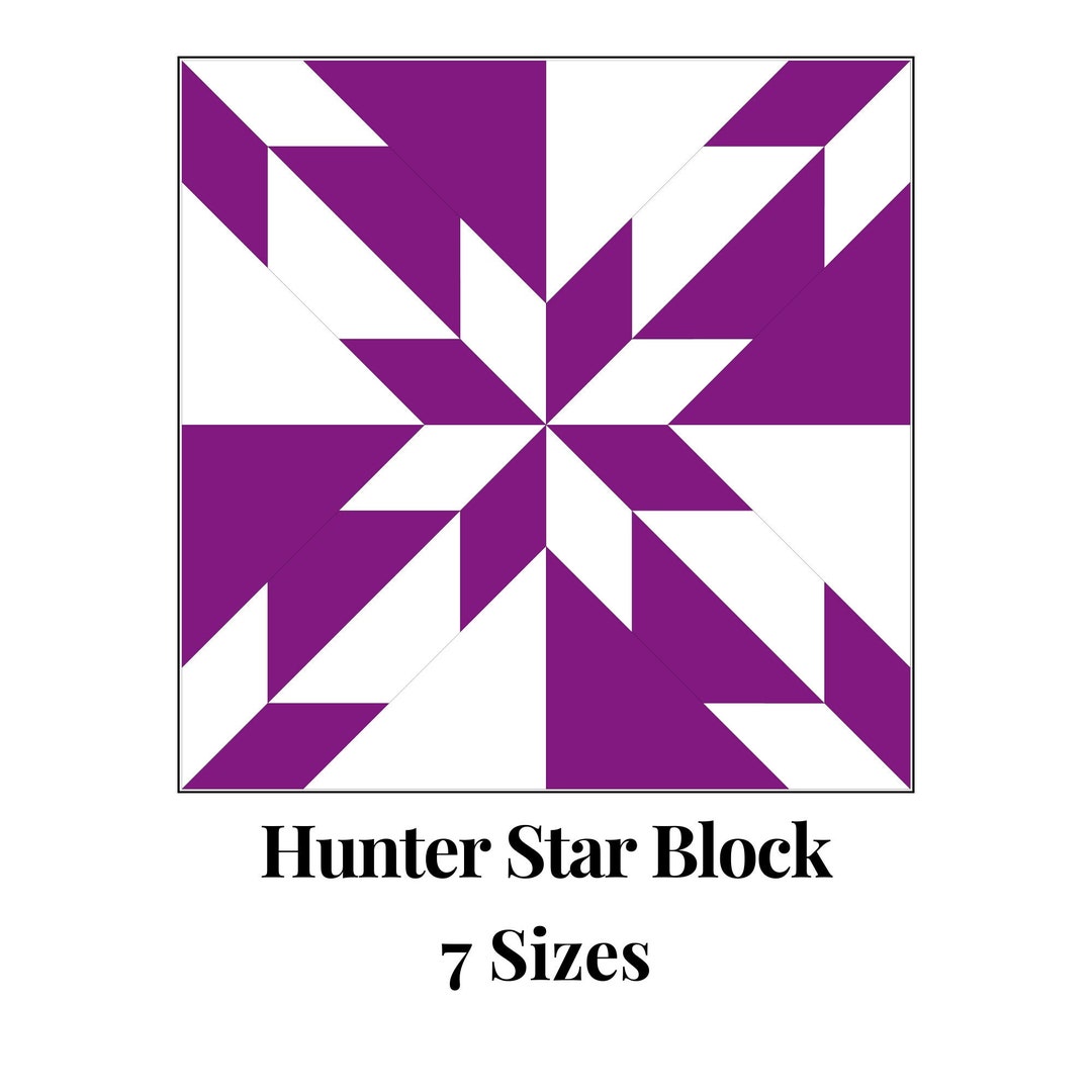 Hunter Star Foundation Paper Piecing Templates Multiple Sizes Pattern ...