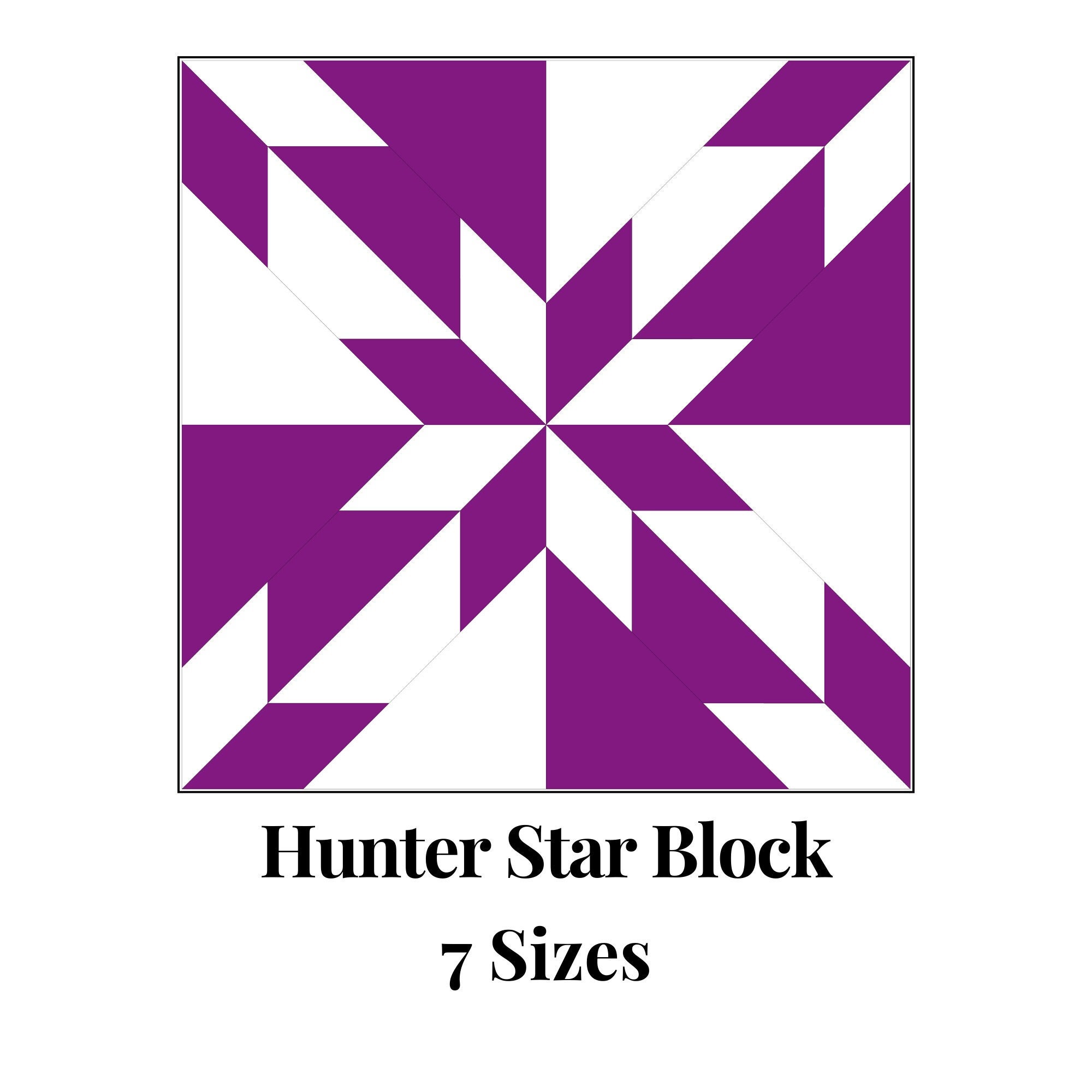 Hunter Star Foundation Paper Piecing Templates Multiple Sizes Pattern ...