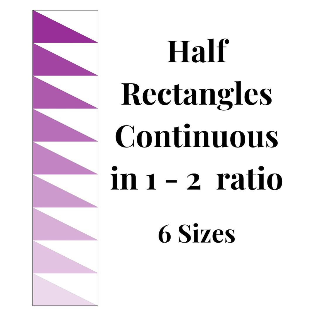 Half Rectangle Continuous 1-2 Ratio Patterns, Foundation Paper, FPP ...