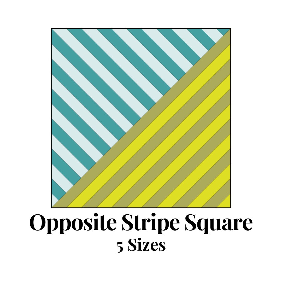 Opposite Stripe Square Foundation Paper Piecing Templates Multiple ...