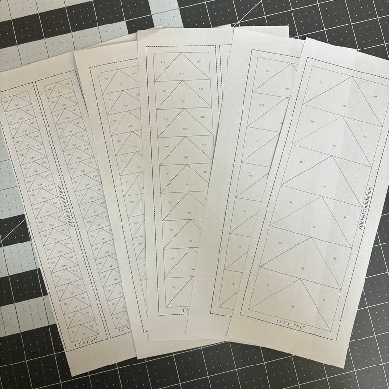 Flying Geese Continuous Patterns, Foundation Paper, FPP, Print Your Own ...