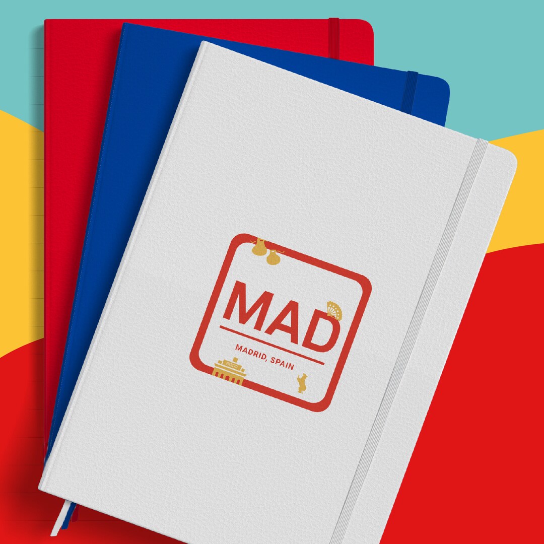 Notebook White Journal Gift Sketch Book for Madrid Barajas MAD Airport ...