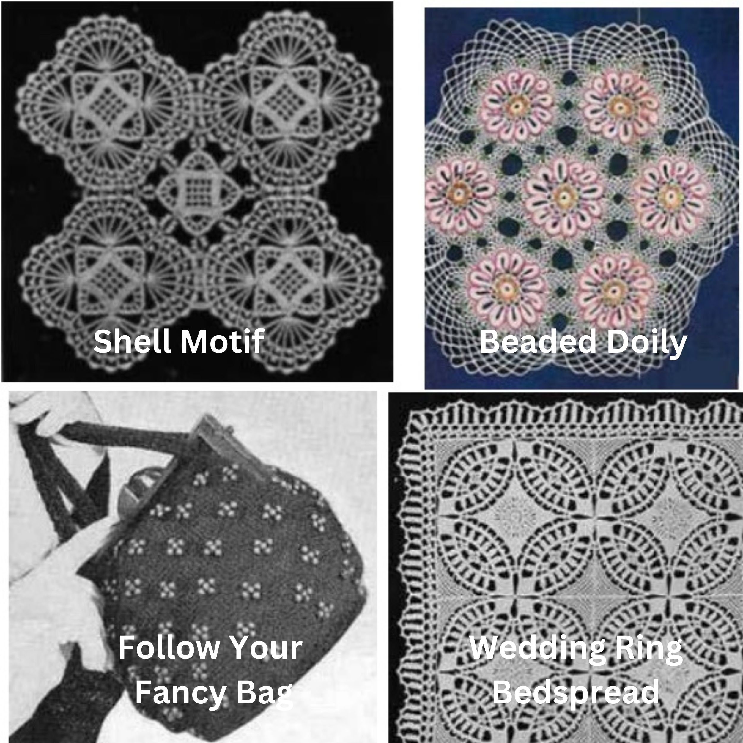 20 Vintage Crochet Patterns Printable Ebook PDF Download, 58-page ...