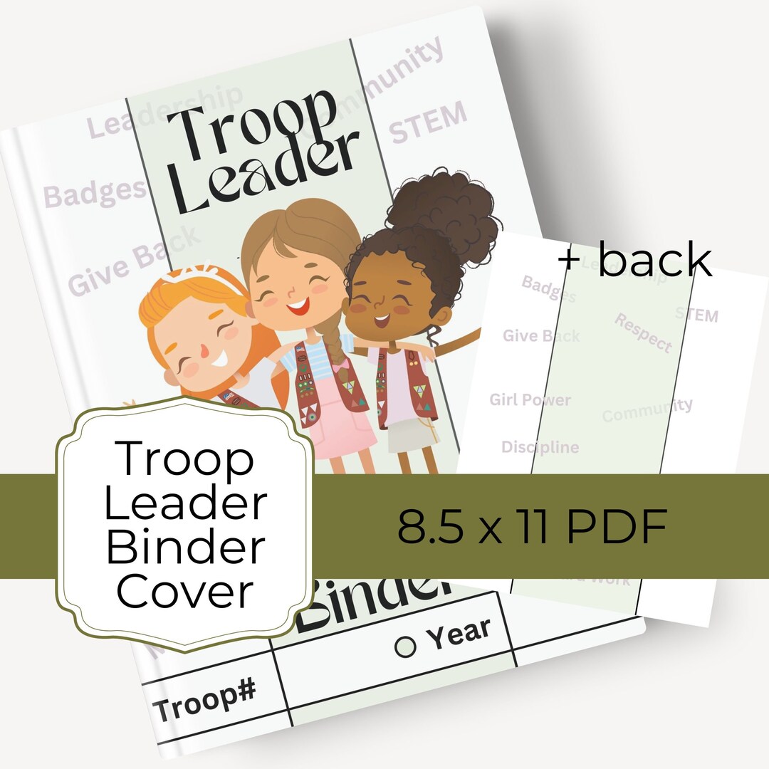 Girl Scout Troop Leader Binder Cover | Binder Cover for Daisies Troop ...