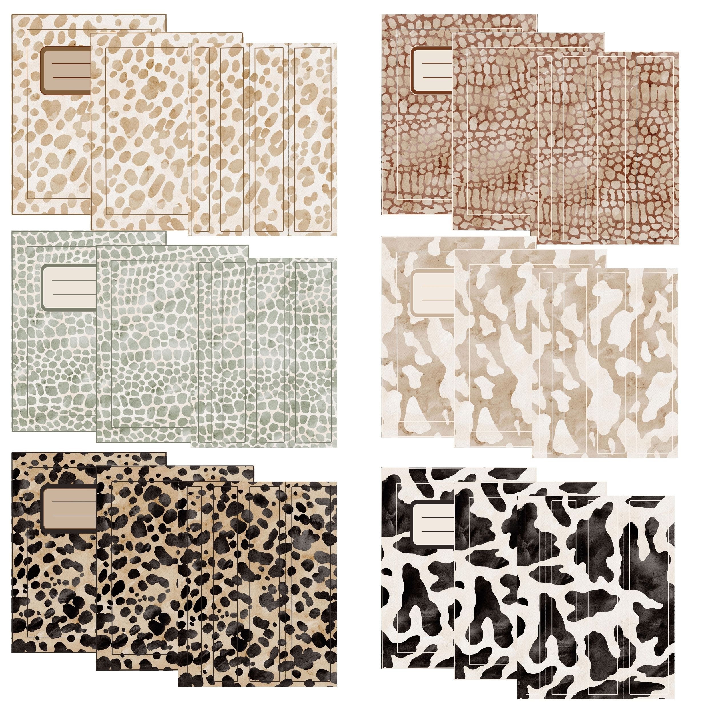 Animal Print Binder Cover Set - Animal Print Binder Covers, Backs ...