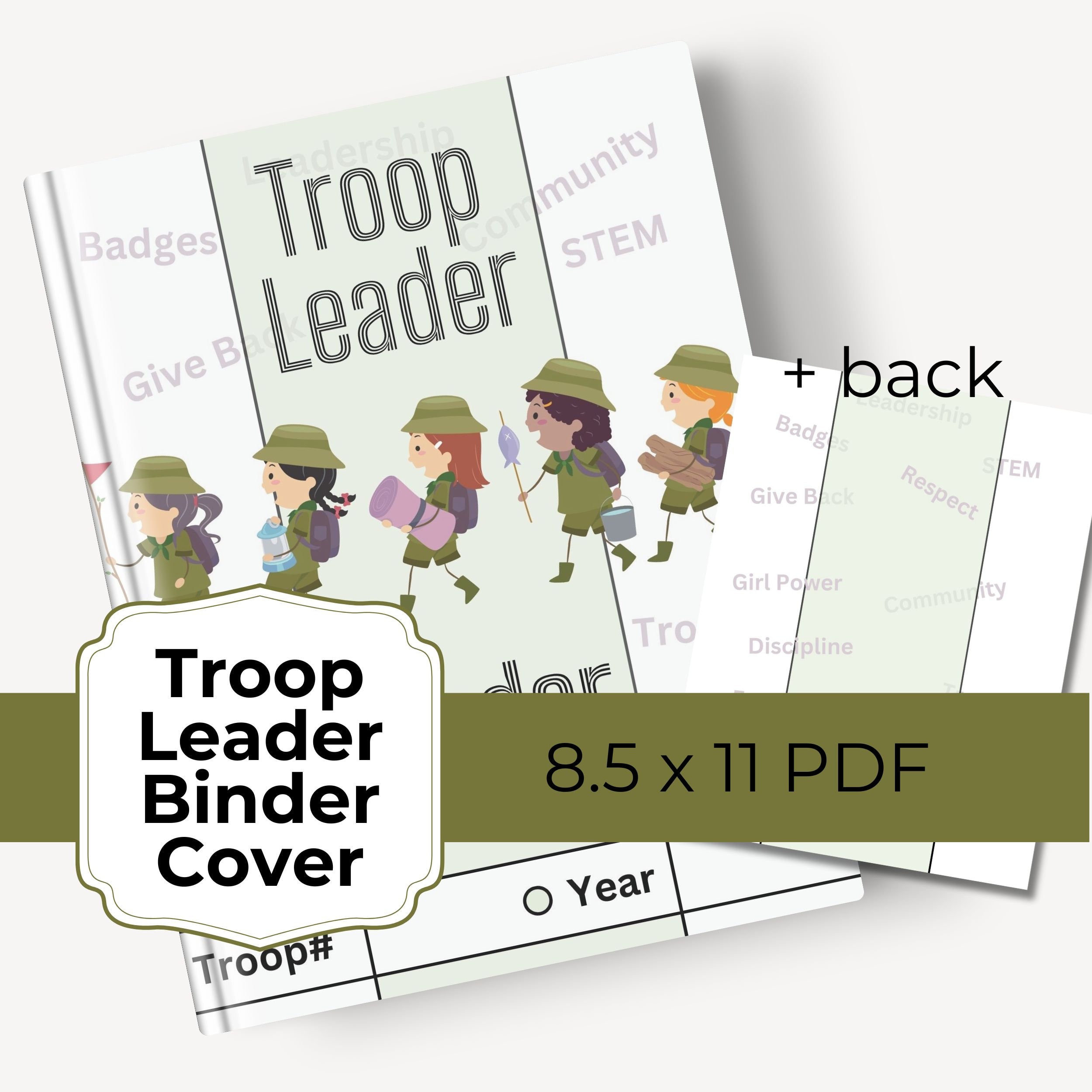 Girl Scout Troop Leader Binder Cover | Binder Cover for Daisies Troop ...