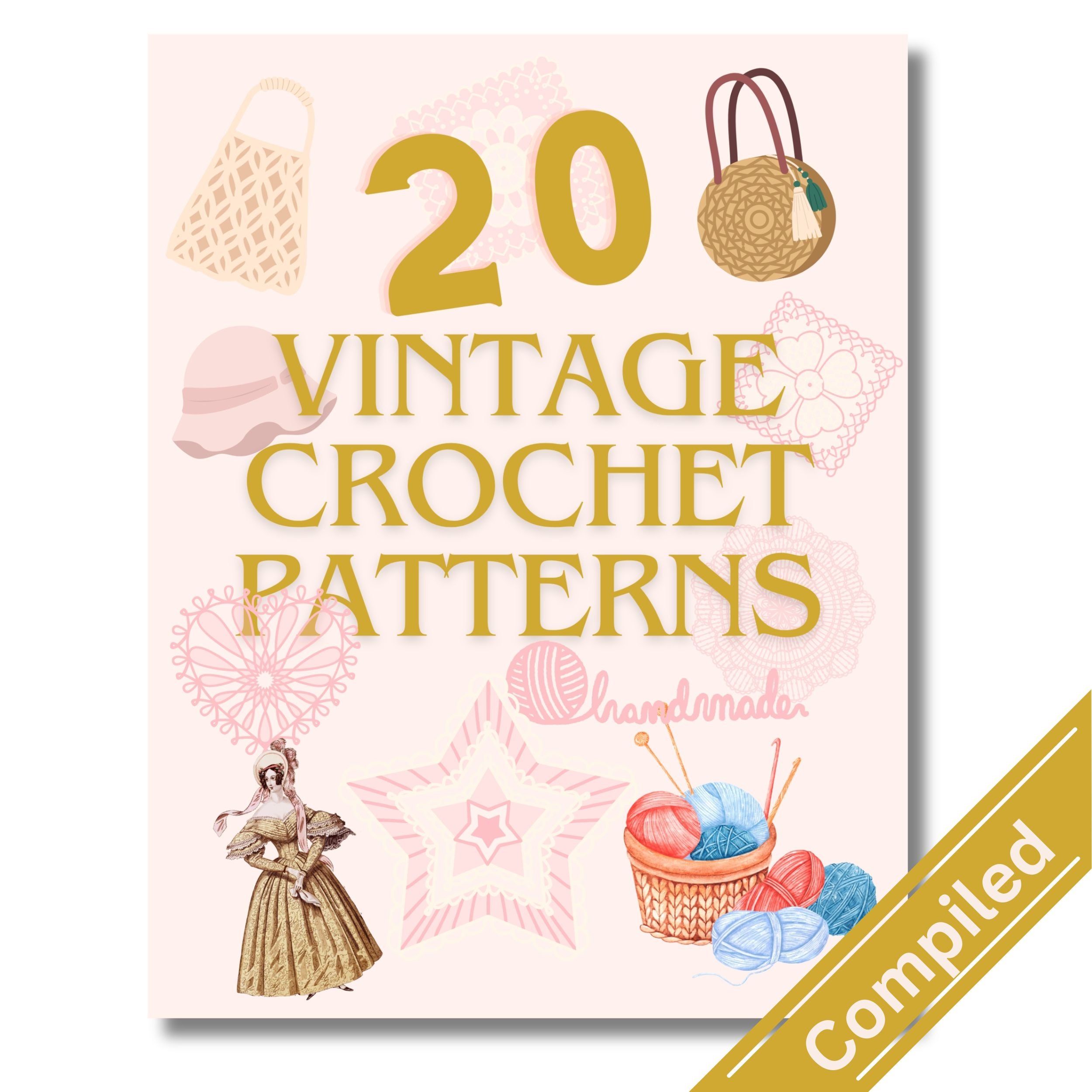 20 Vintage Crochet Patterns Printable Ebook PDF Download, 58-page ...