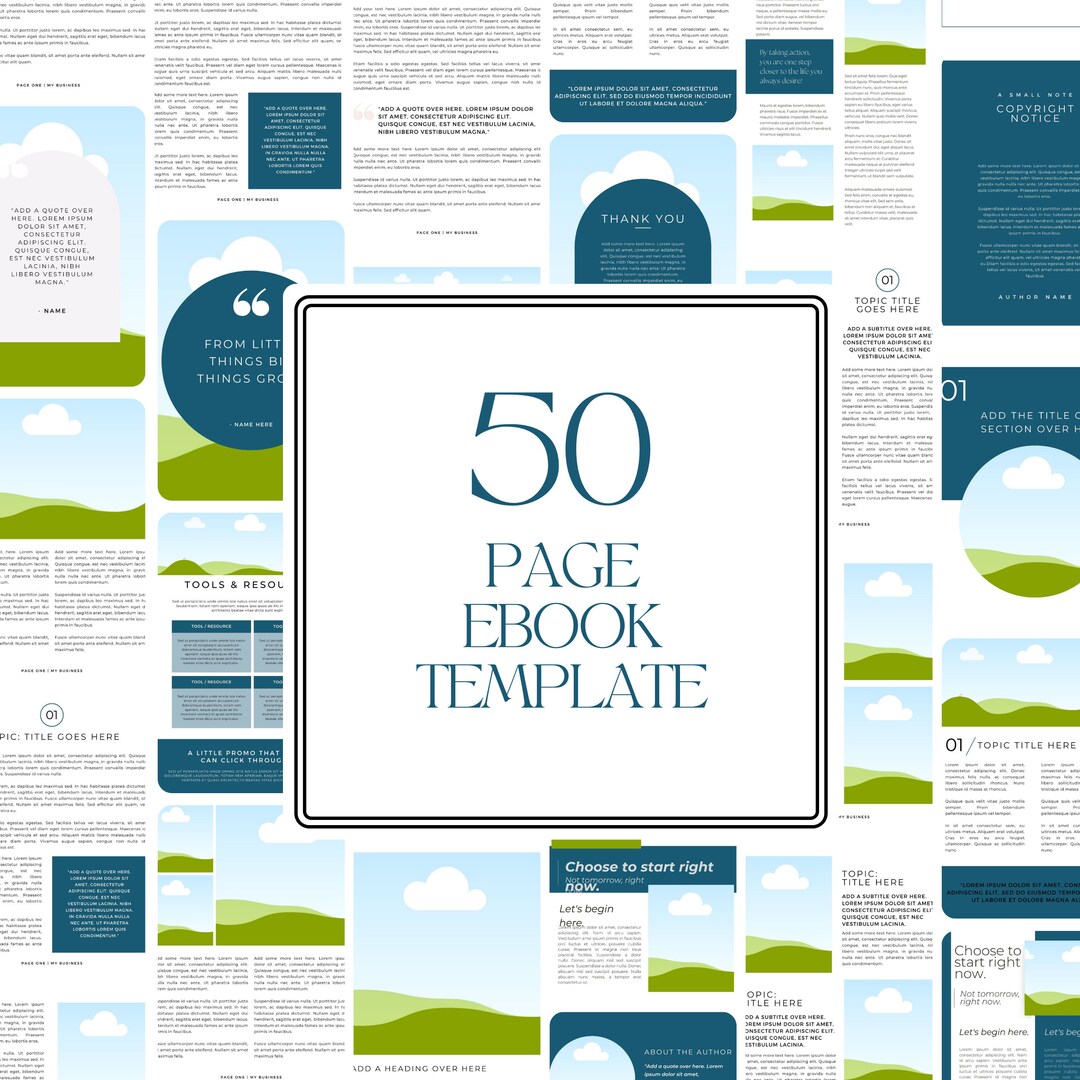 Ebook Canva Template Workbook Template Course Creation Editable for Any ...