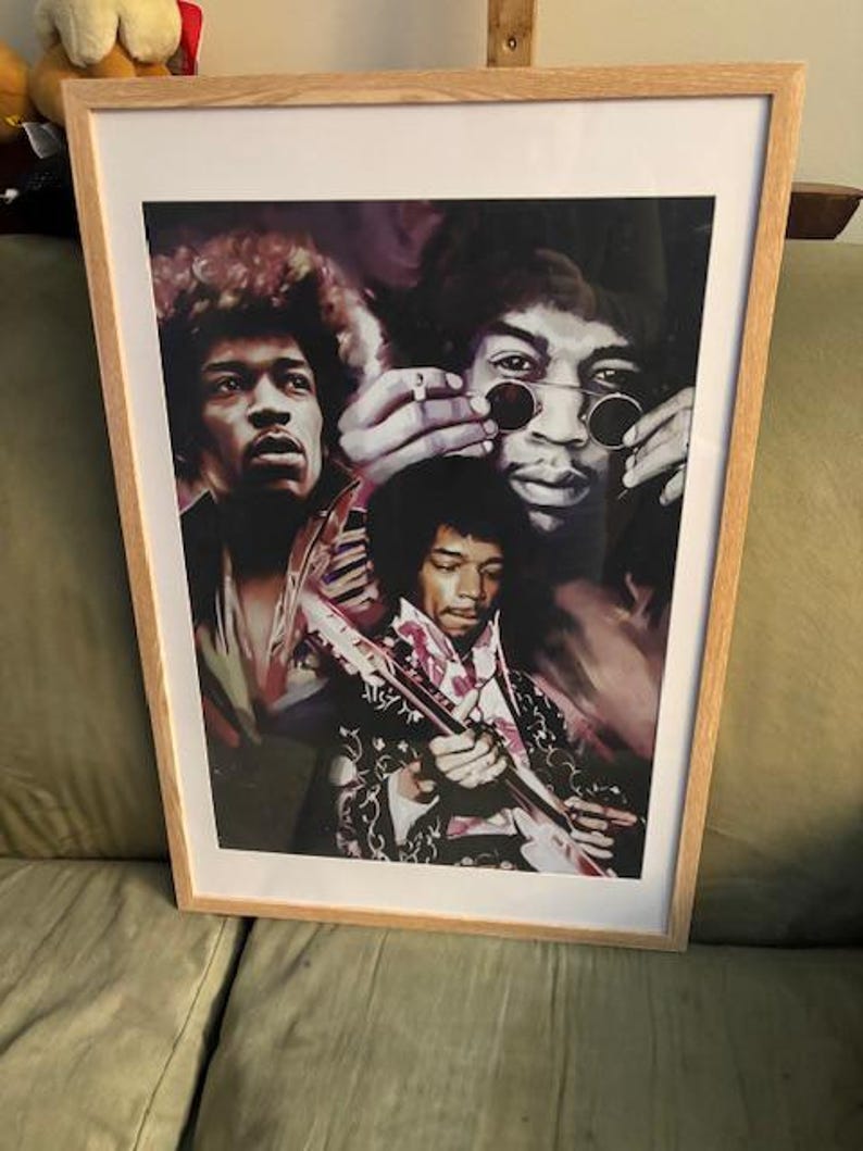 Jimi Hendrix Poster in Frame - Etsy
