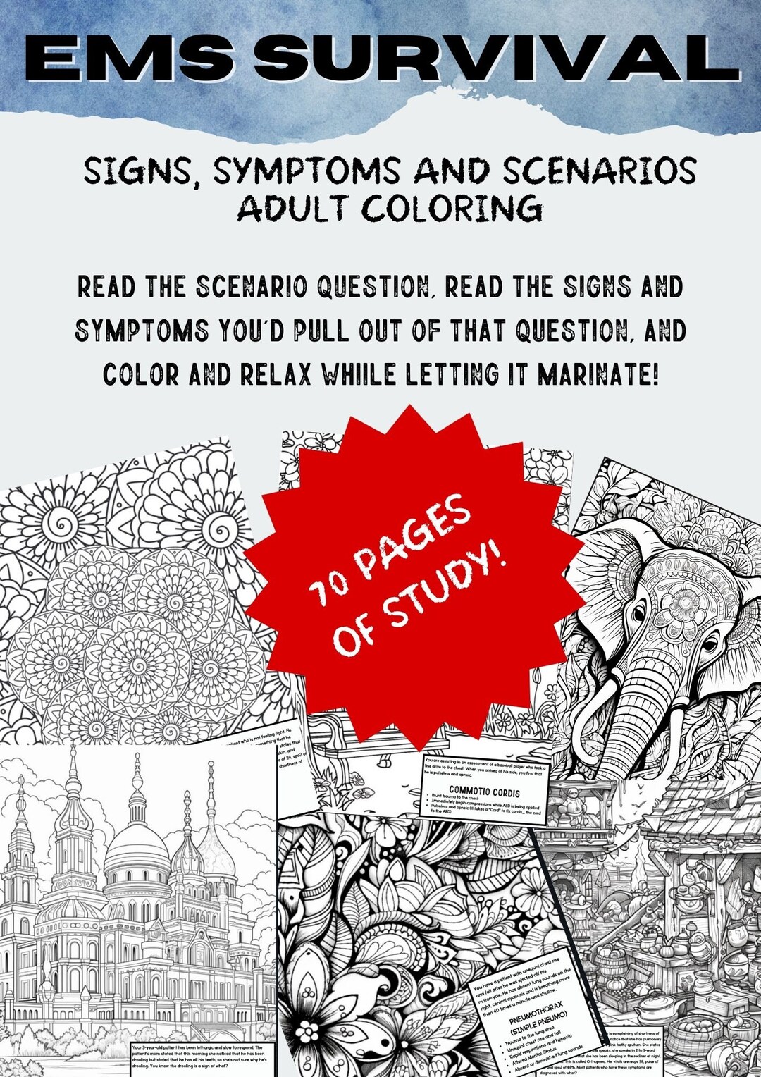 Signs and Symptoms Coloring - Etsy