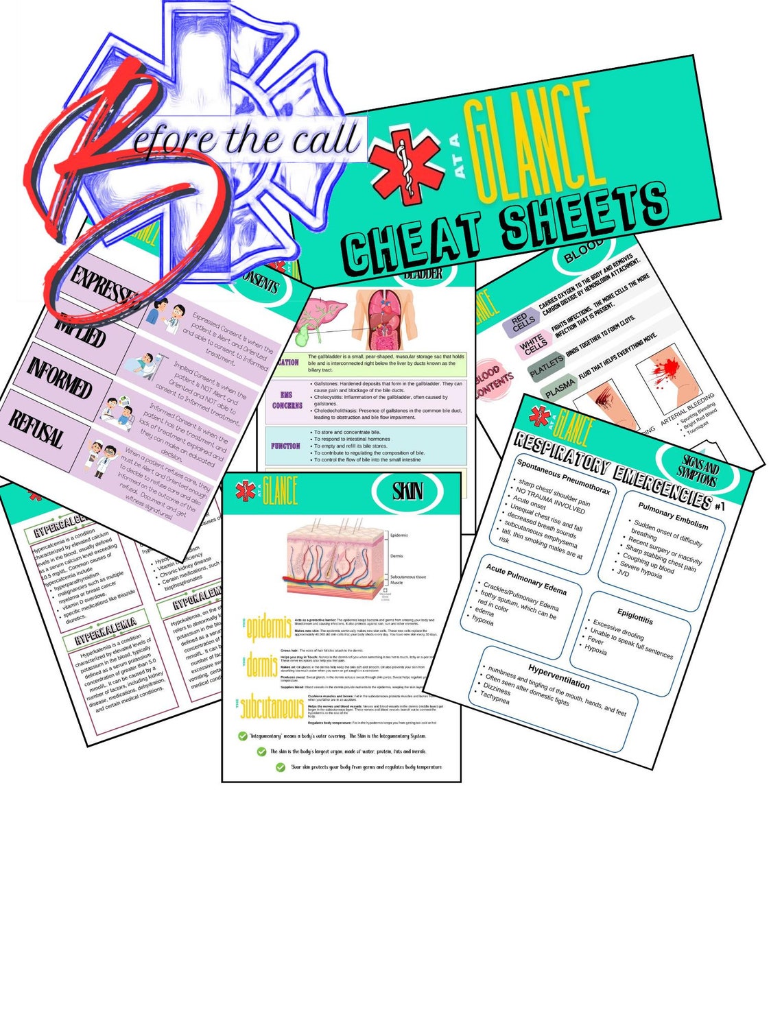 EMT NREMT Cheat Sheets and Study Guide for Test Prep - Etsy