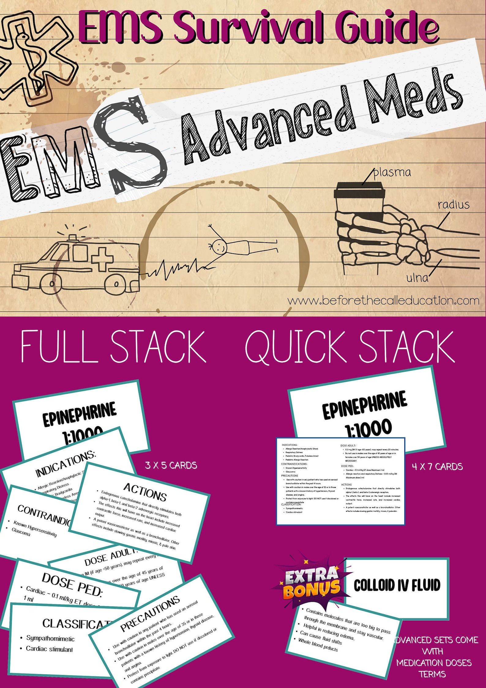 ADVANCED EMT Medications / Drugs Full Stack for NREMT and Course Prep ...