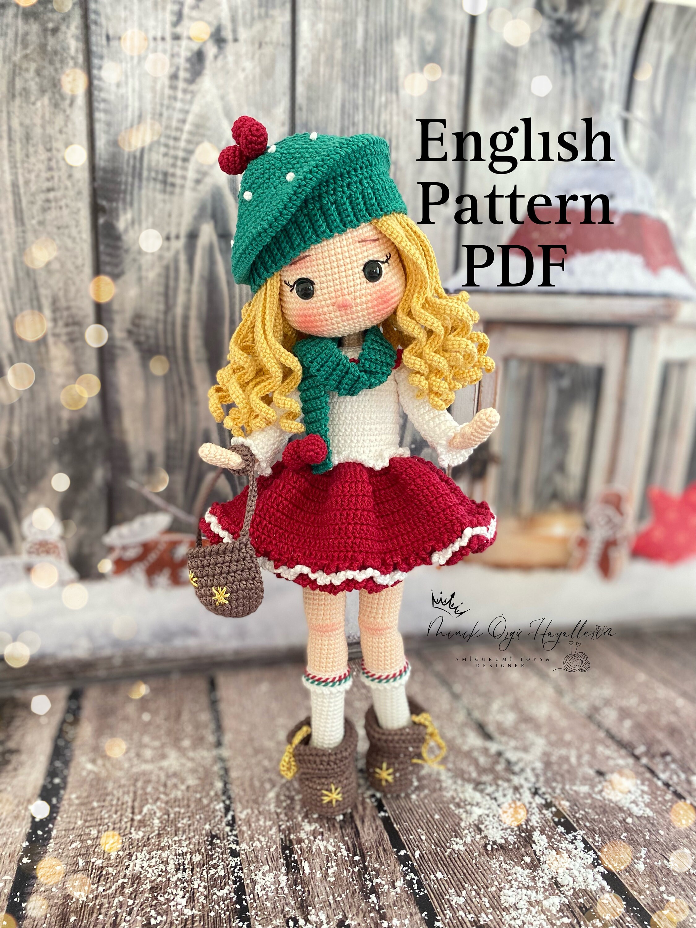Red Skirt Girl Crochet Pattern, Crochet Doll English Pattern With Dress ...