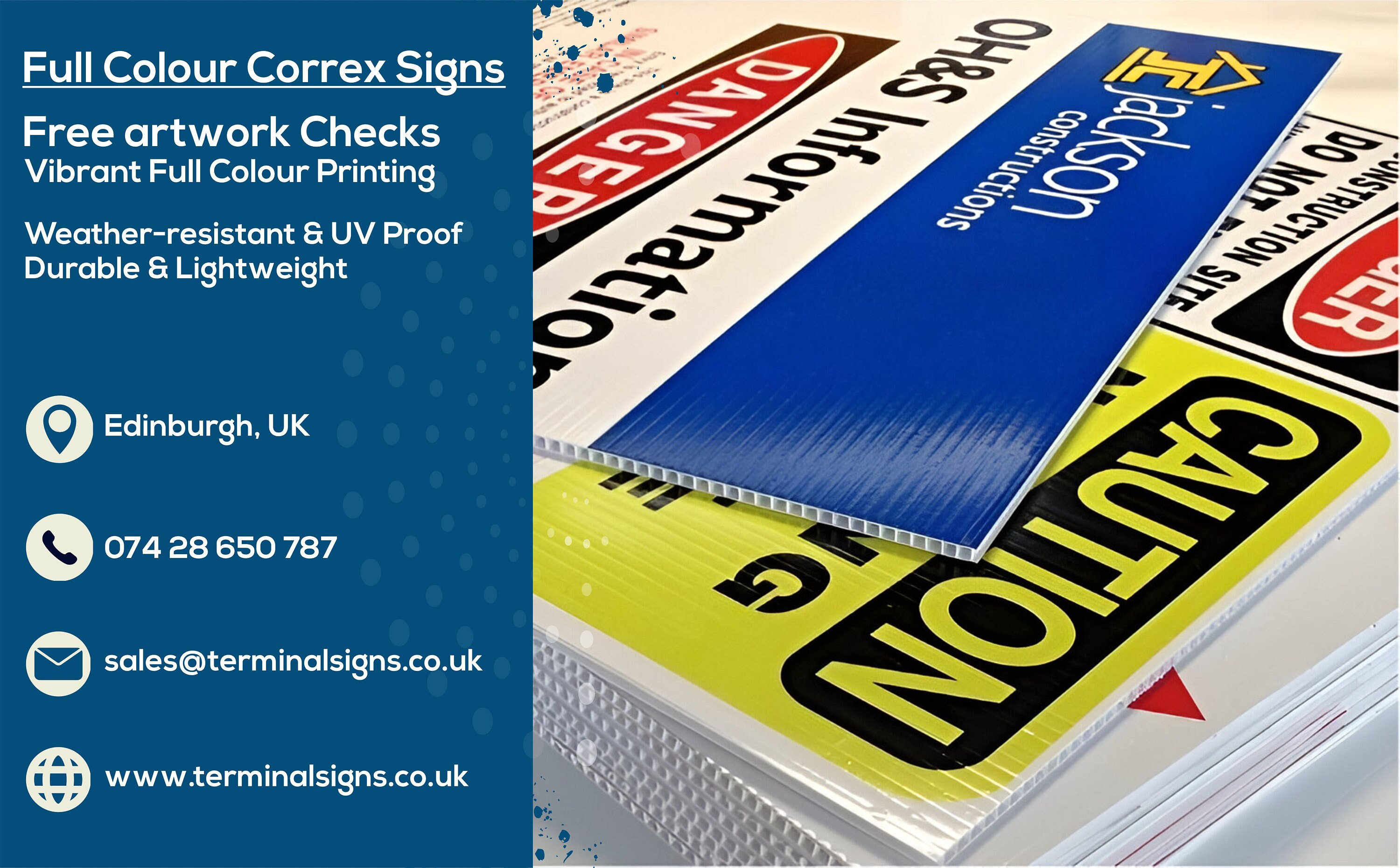 Custom Printed Correx Signs, Advertising Board, Outdoor Waterproof ...
