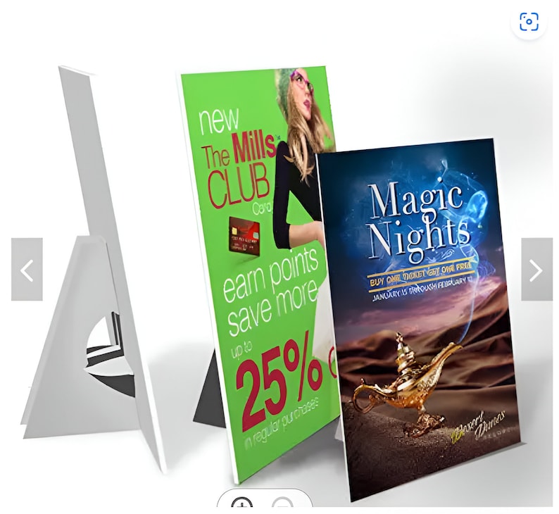 Strut Card Stand Point of Sale Display Stand Printed Strut Card With ...