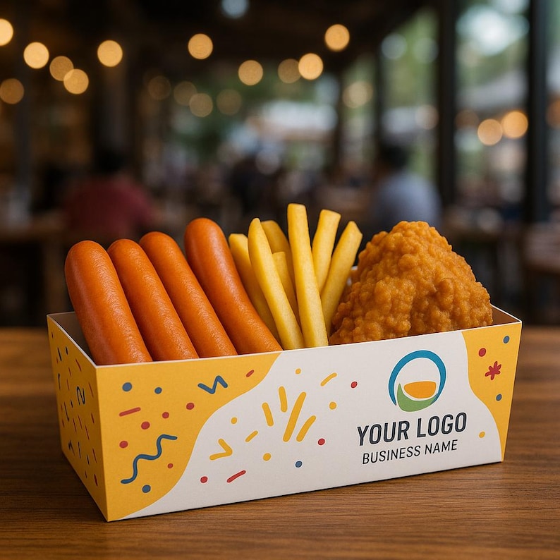 Custom Printed Food Tray: Branded Takeaway Packaging - Etsy UK