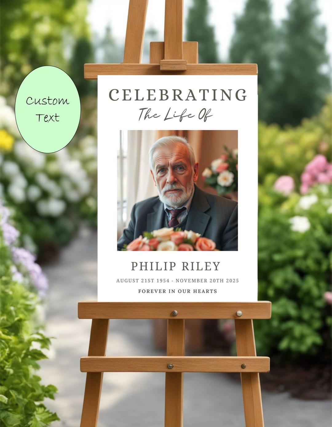 Funeral Sign, Celebrating the Life of Sign, Memorial Foamboard, Funeral ...