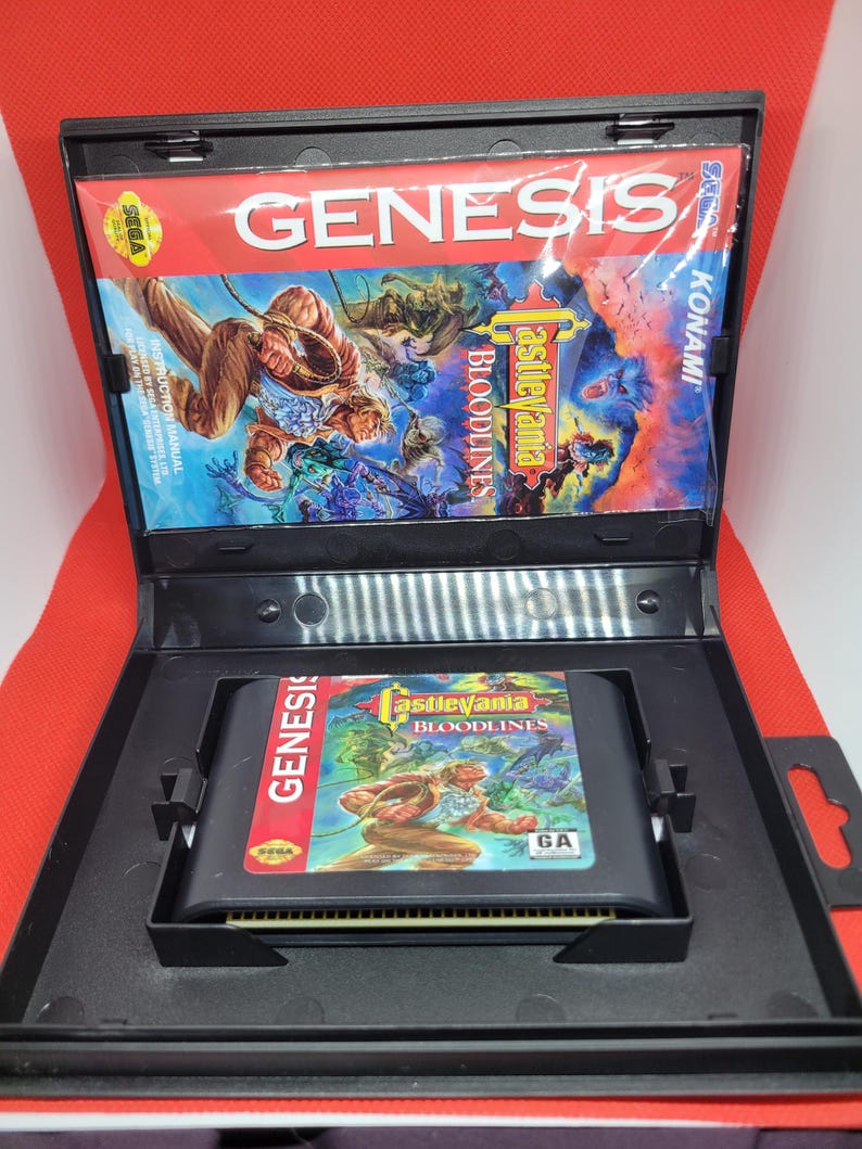 Castlevania Bloodlines Box, Cart, and Manual Sega Genesis Tested and ...