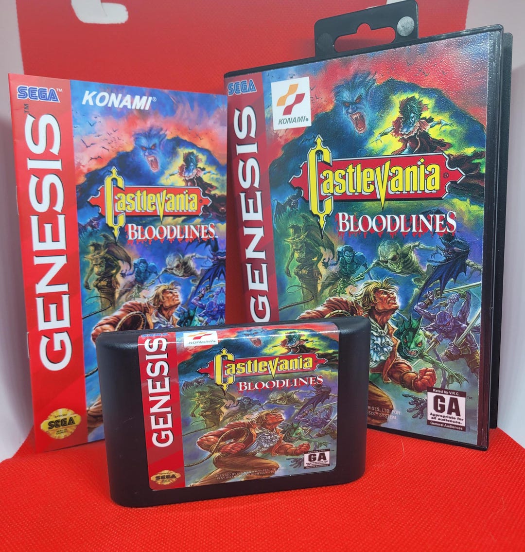 Castlevania Bloodlines Box, Cart, and Manual Sega Genesis Tested and ...