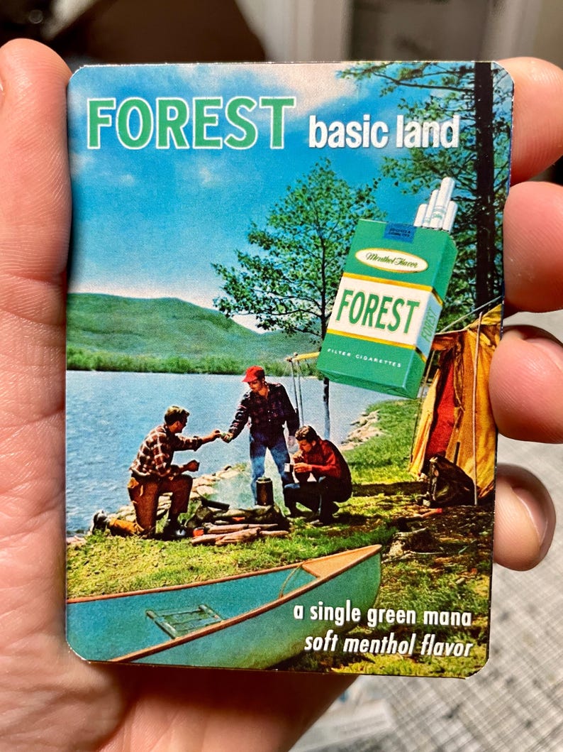 MTG Basic Land Proxies - Vintage Cigarette Ads - Etsy