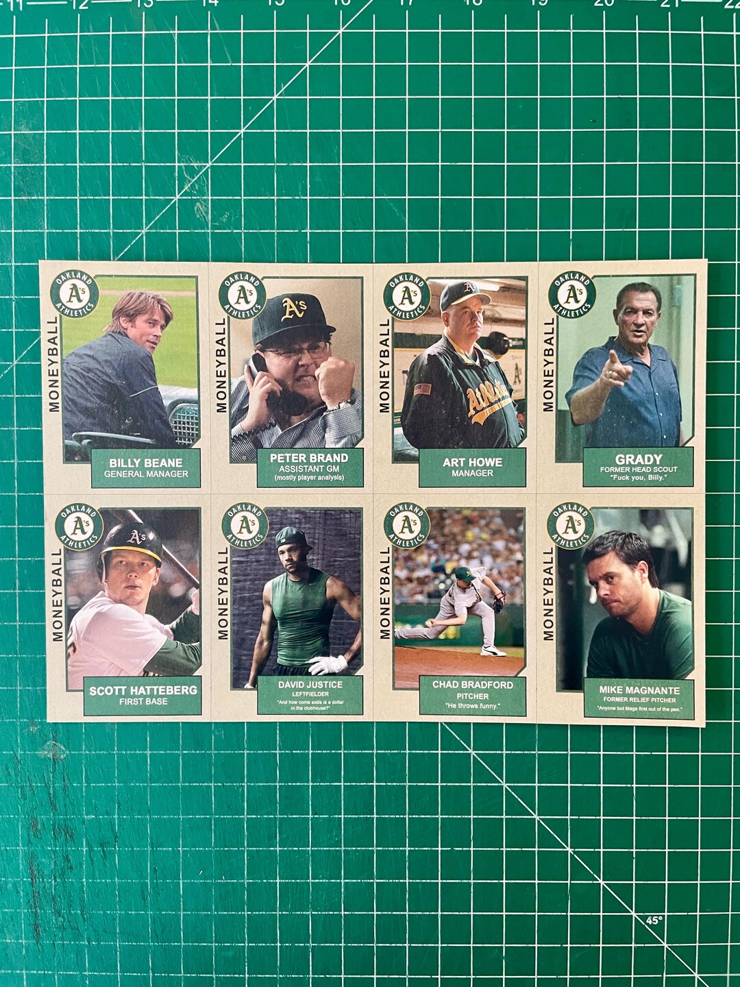 Moneyball Baseball Cards 7x10 Art Print - Etsy