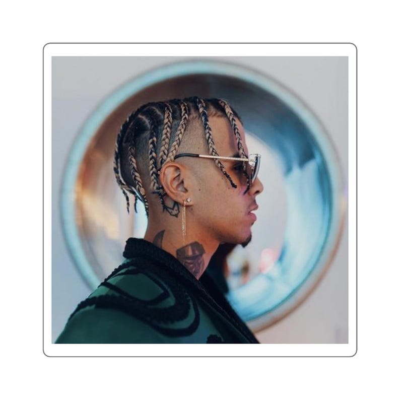 Rauw Alejandro Side Profile Square Sticker Music Singer Decal ...