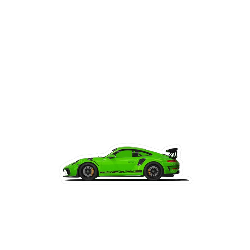 Lime Green Porsche 911 GT3 RS Sticker Decal High-quality Vinyl Water ...