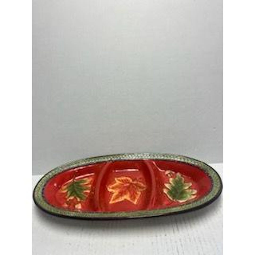 16'' Fall Themed Serving Platter Leaves Decor Appetizer Serving Dish - Etsy