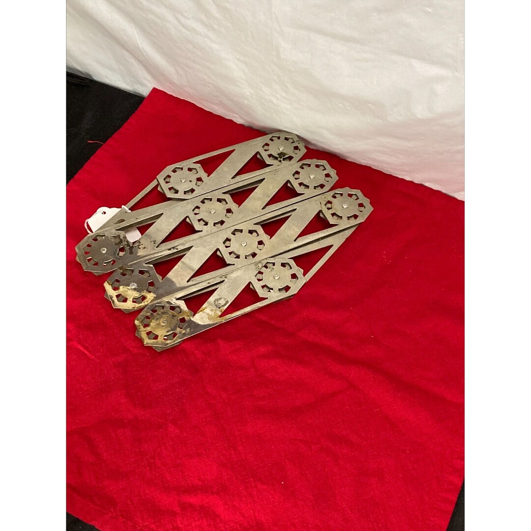 Vintage Silver Metal Trivet - Etsy