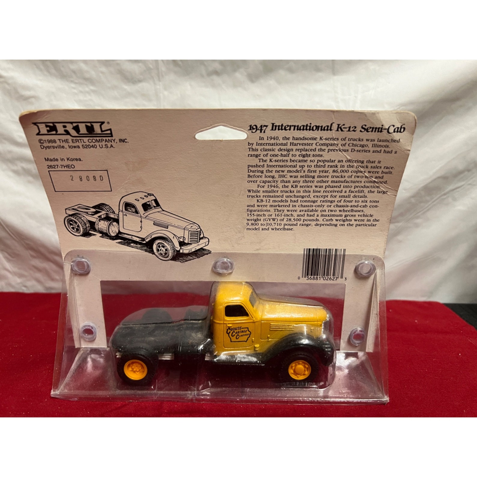 ERTL Vintage Vehicles 1947 International K-12 Semi Cab 1/43 - Etsy