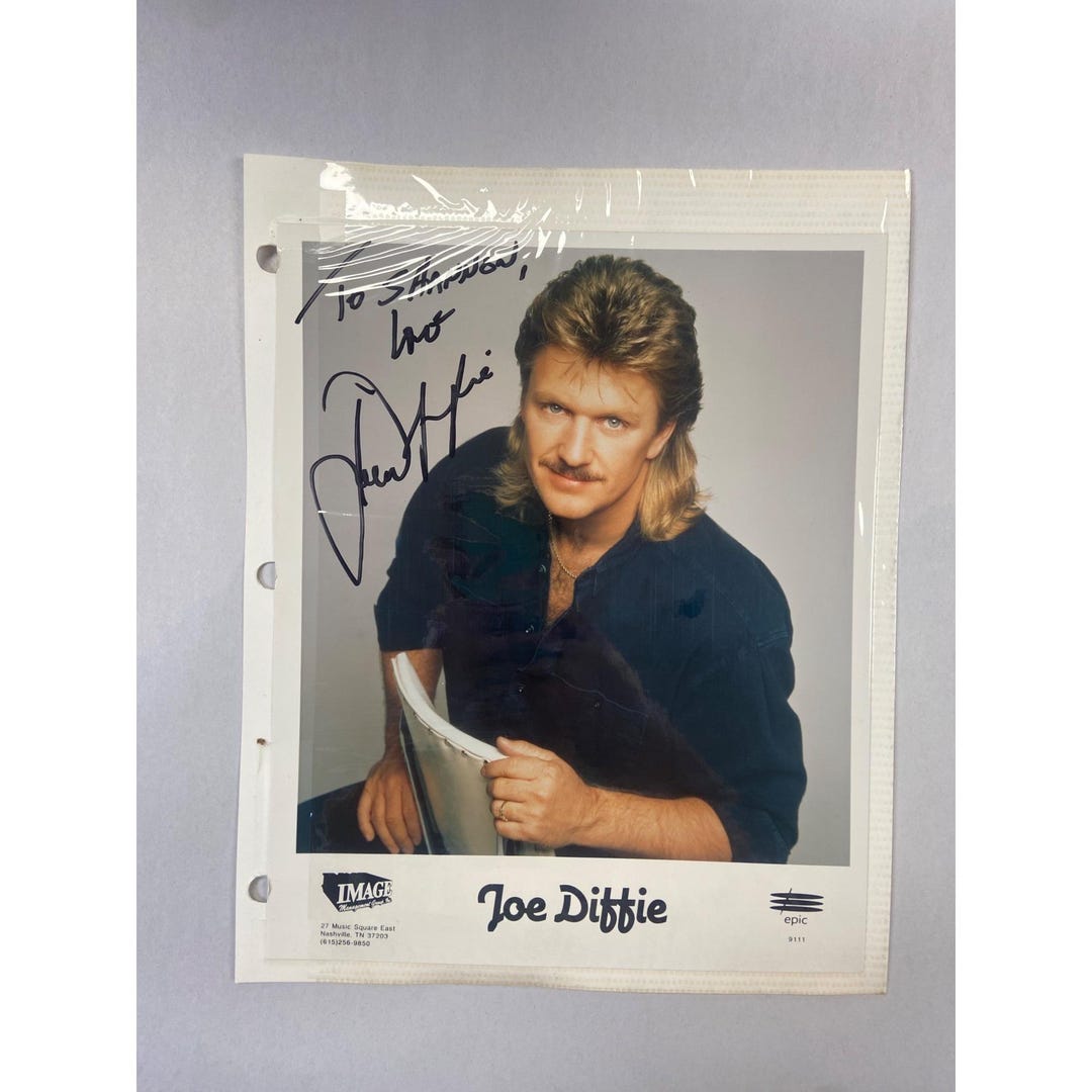 Autographed Joe Diffie 8x10 Promo Photo in Protective Sleeve Signed "to ...