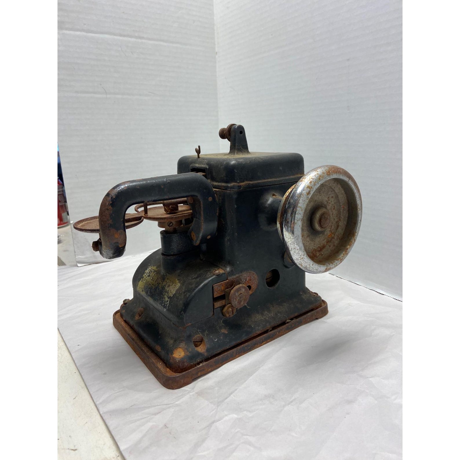 Antique Vintage Shoe Repair Sewing Machine With Rusted Patina ...