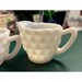 Milk Glass White Geometric Patterned Set of 2 Creamer and Sugar - Etsy