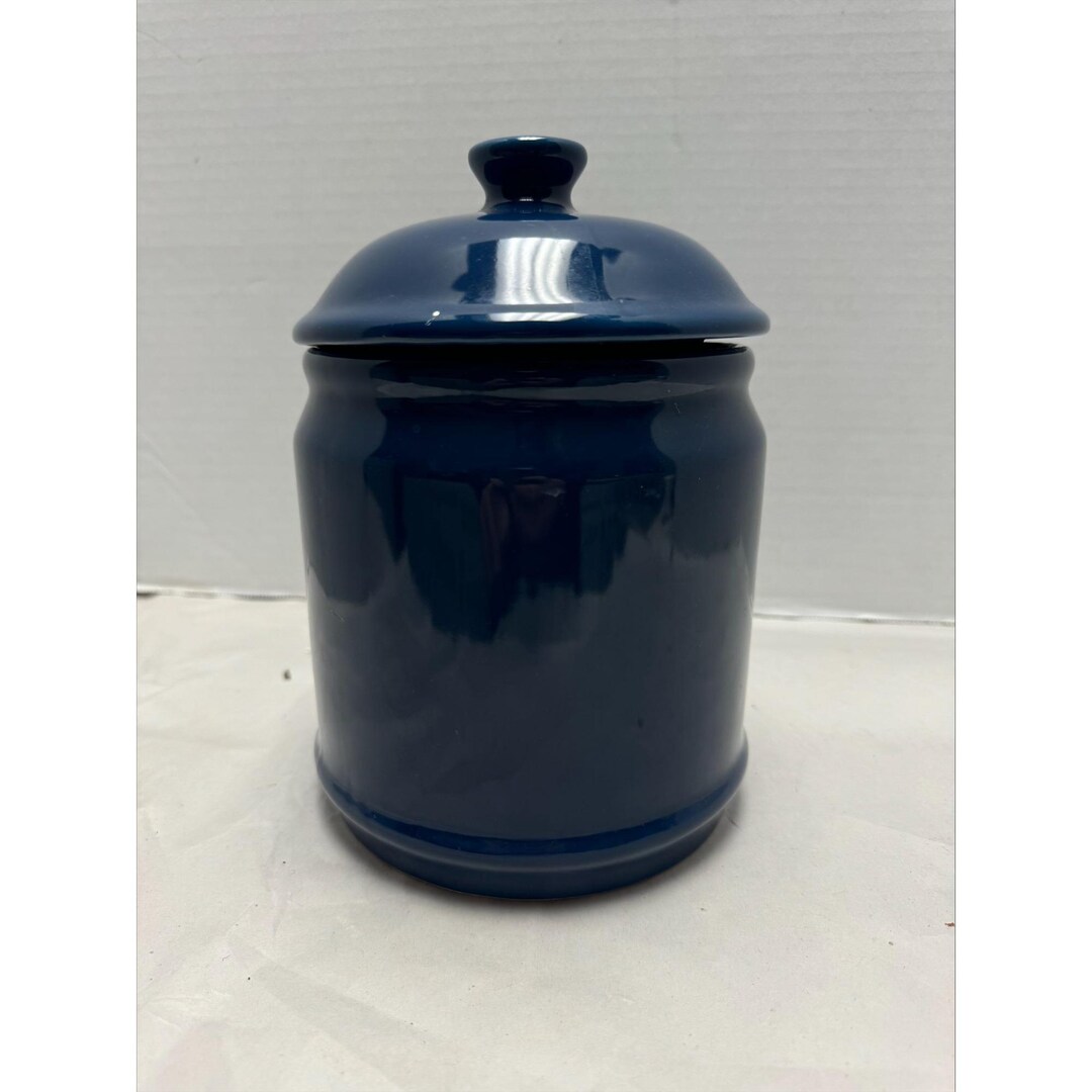 Cobalt Honai Canister Jar With Lid Navy Blue Cobalt Blue - Etsy