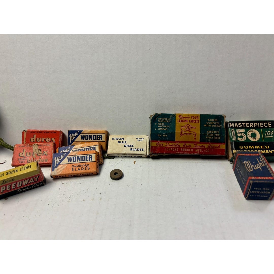 Antique Original Packaging New Items Razorblade, Schach, Rubber Comp ...