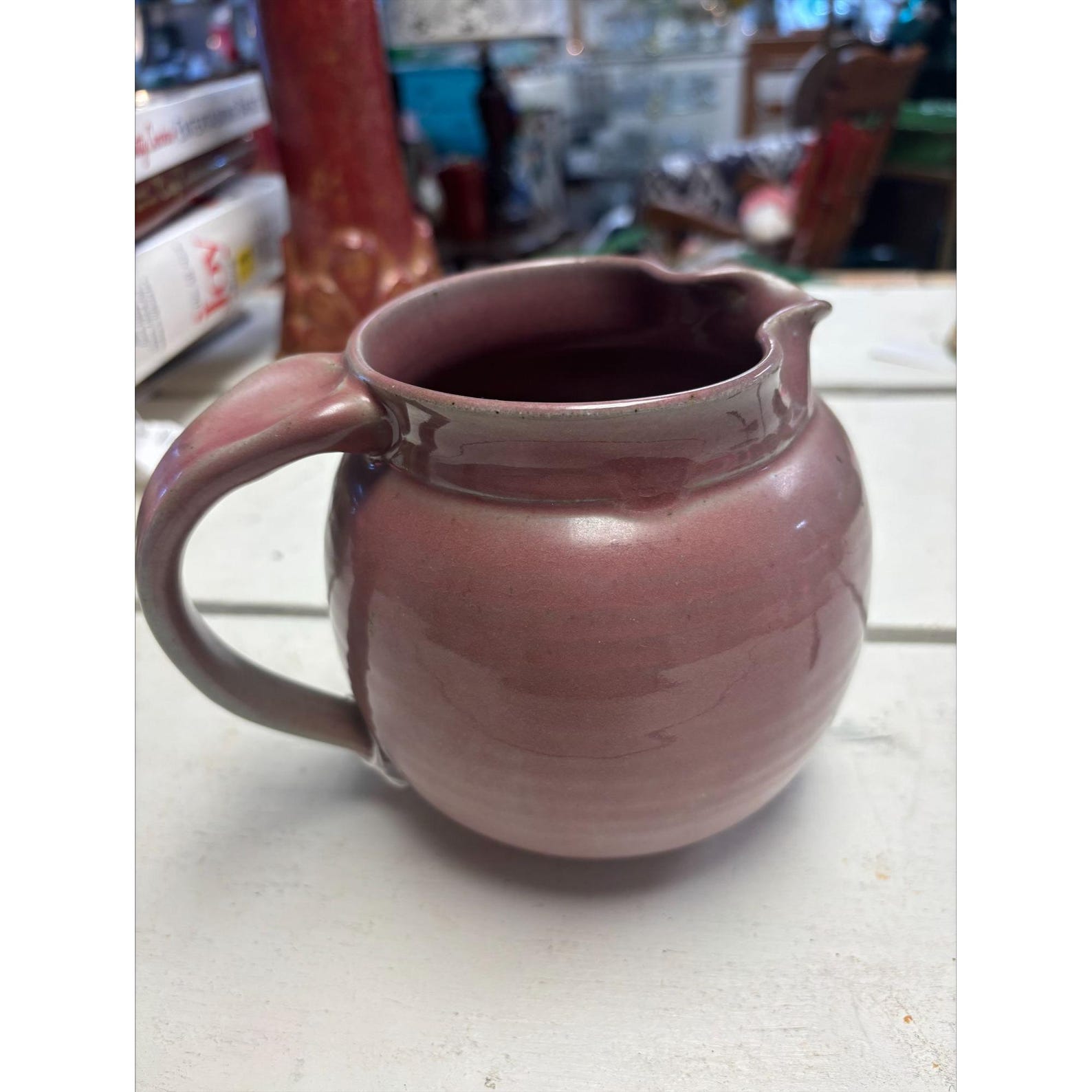 Brandon Stoneware Taup Colored Pottery Pitcher - Etsy