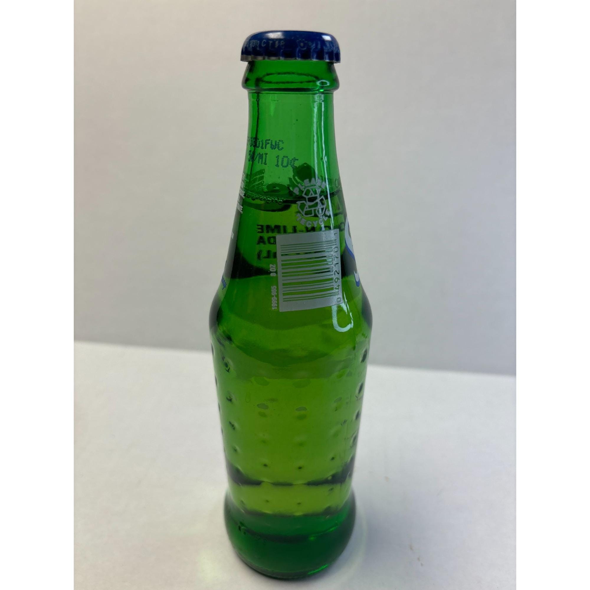 8oz Sprite Glass Bottle With Dimples Full With Cap - Etsy