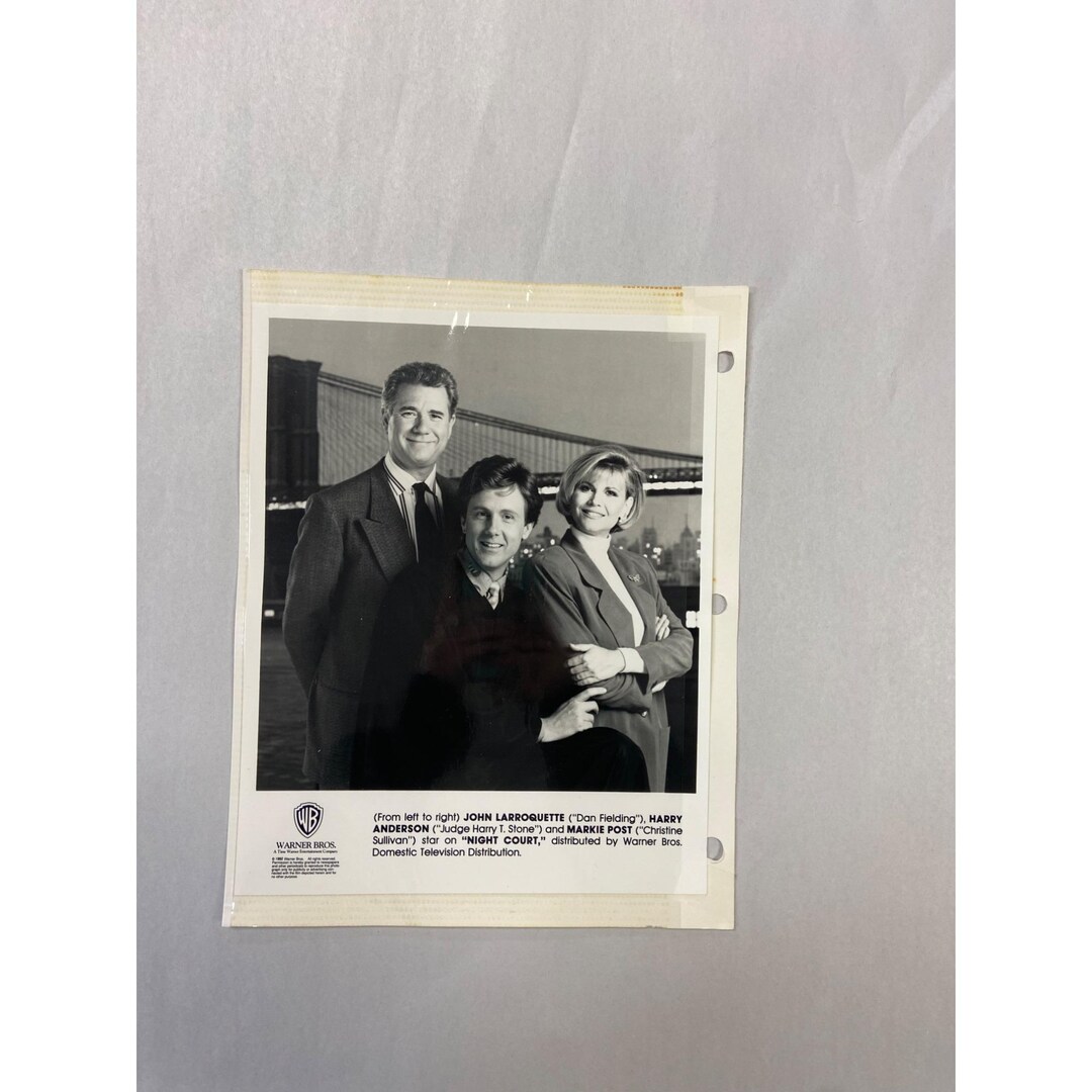 Night Court Cast Photo Warner Bros 9x11 Black & White Vintage Press ...