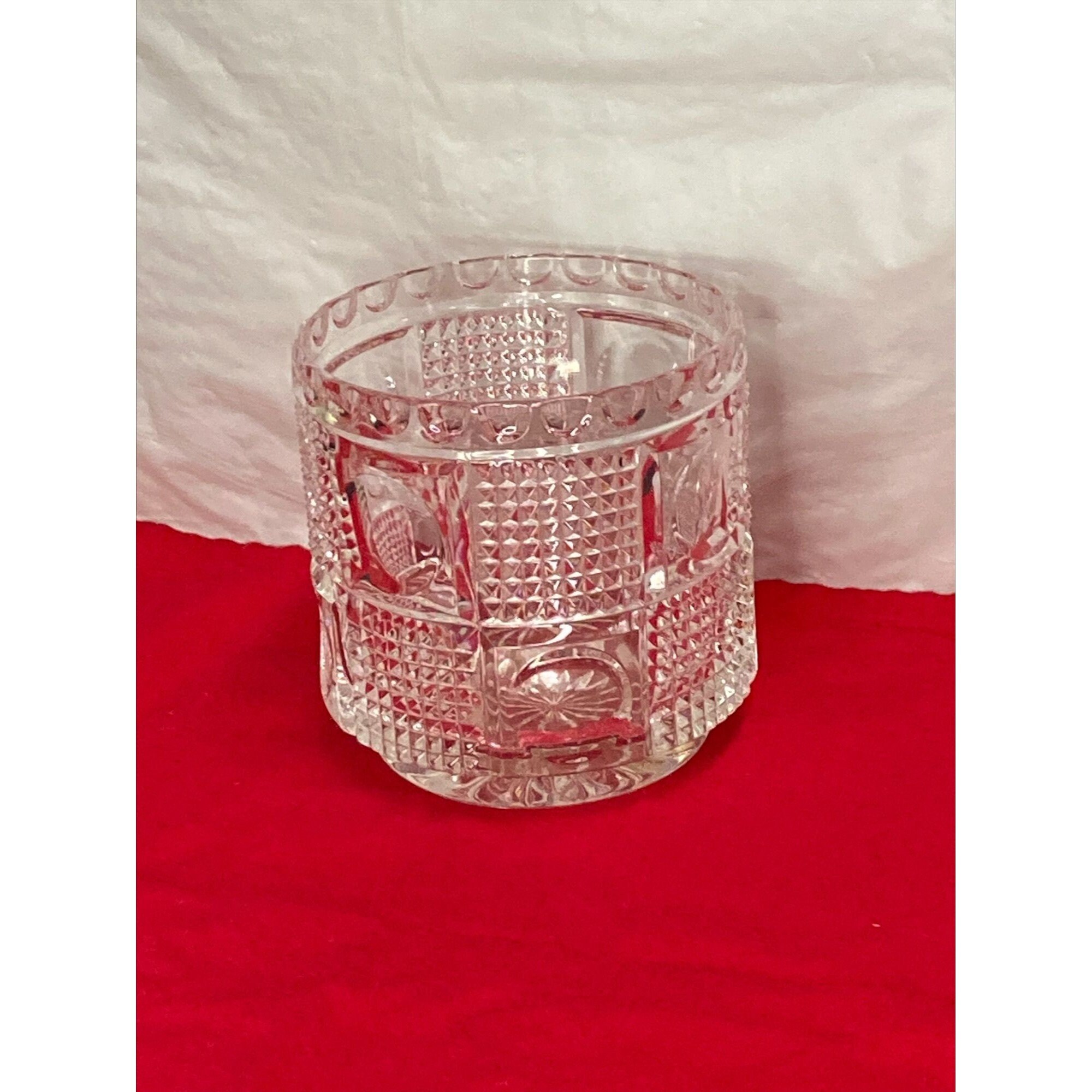 Vintage Geometric Pattern Crystal Jar - Etsy