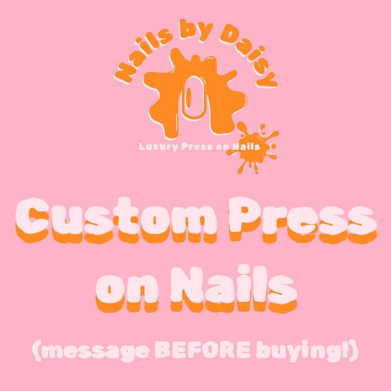 Handmade Custom Gel Nails - Etsy UK